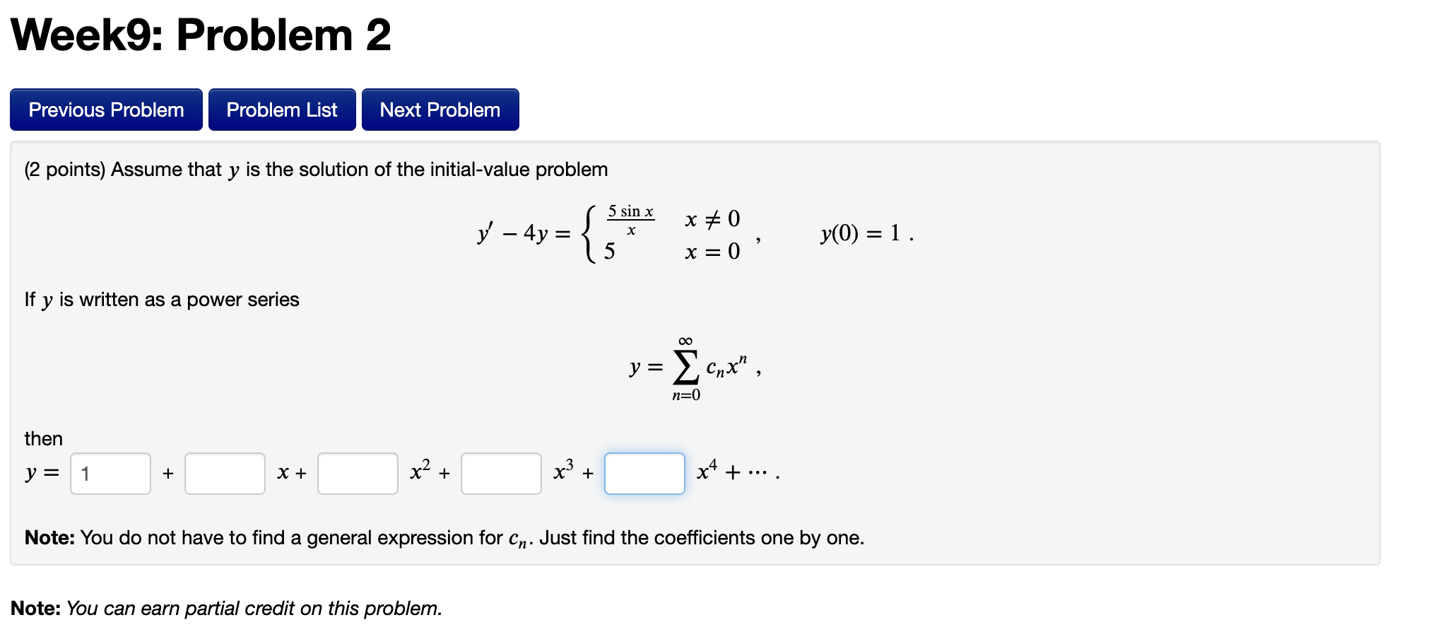 Solved Week9: Problem 2 Previous Problem Problem List Next | Chegg.com