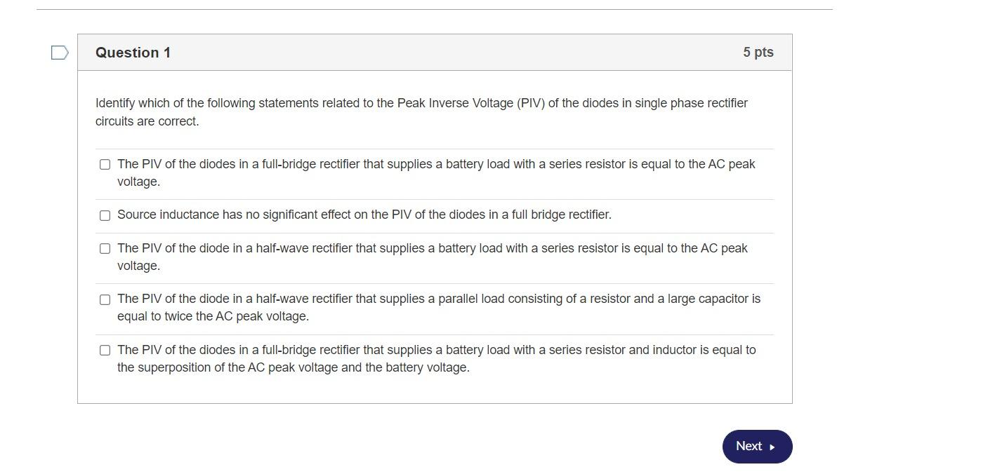 Solved Question 1 5 pts Identify which of the following | Chegg.com