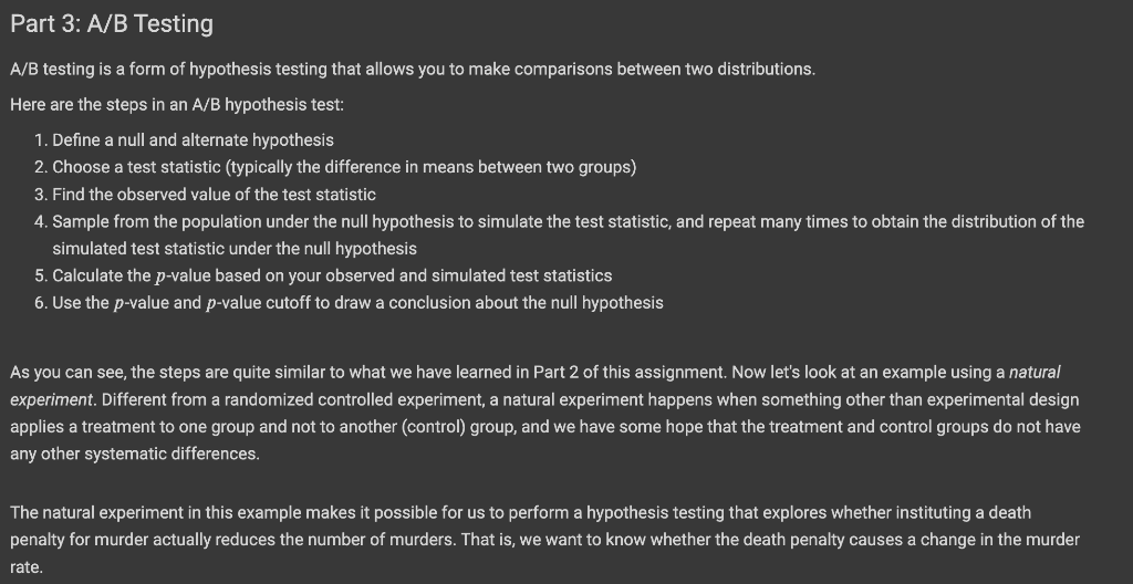 A/B testing is a form of hypothesis testing that | Chegg.com