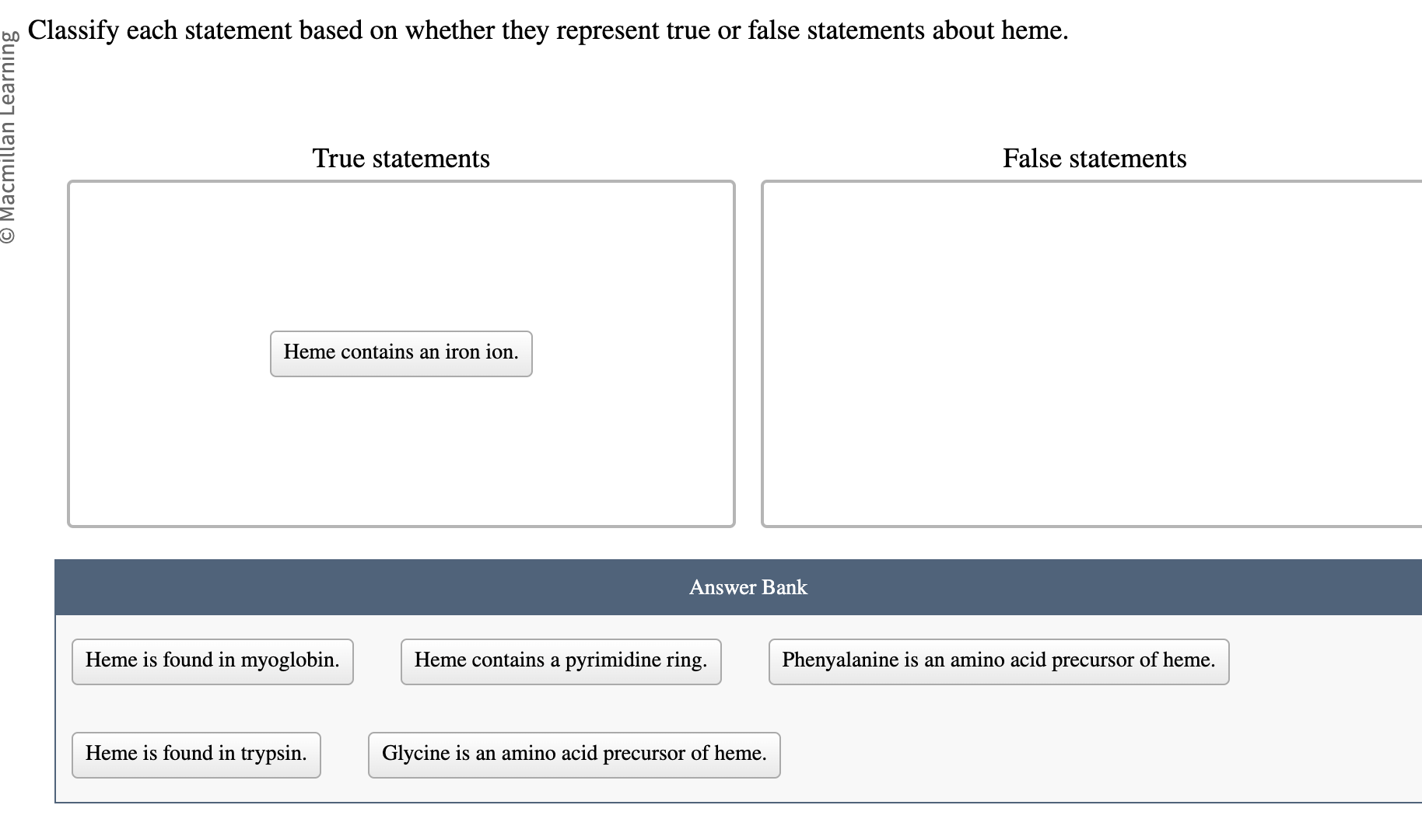 Solved Classify Each Statement Based On Whether They 