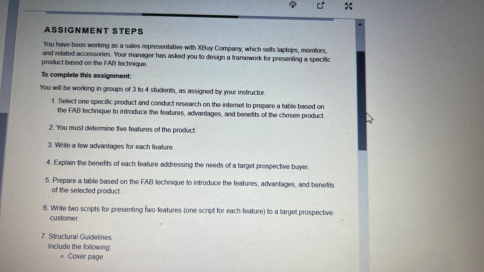 Solved ASSIGNMENT STEPS You have been working as a sales | Chegg.com