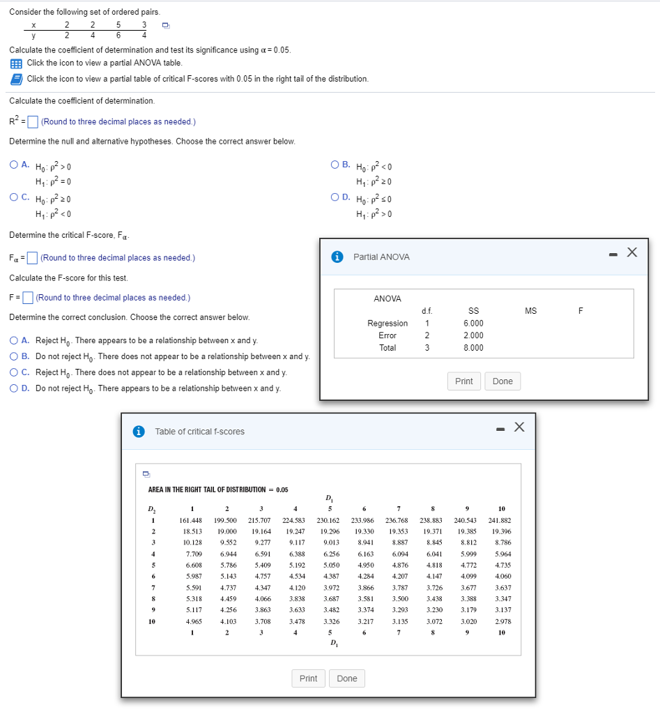 Solved Consider the following set of ordered pairs Calculate | Chegg.com