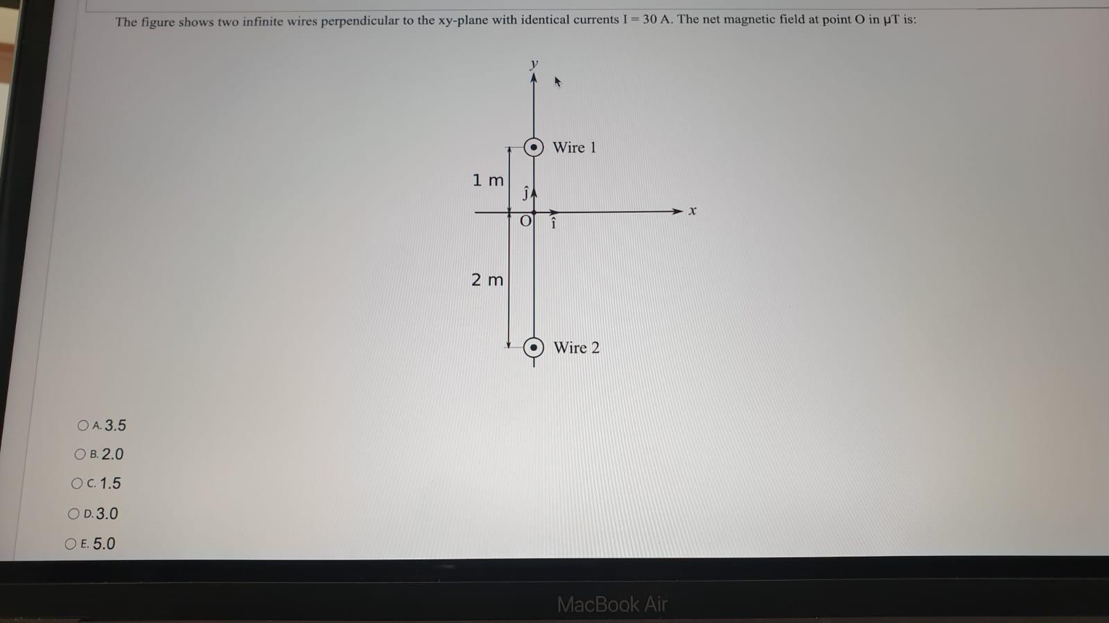 Solved The figure shows two infinite wires perpendicular to | Chegg.com