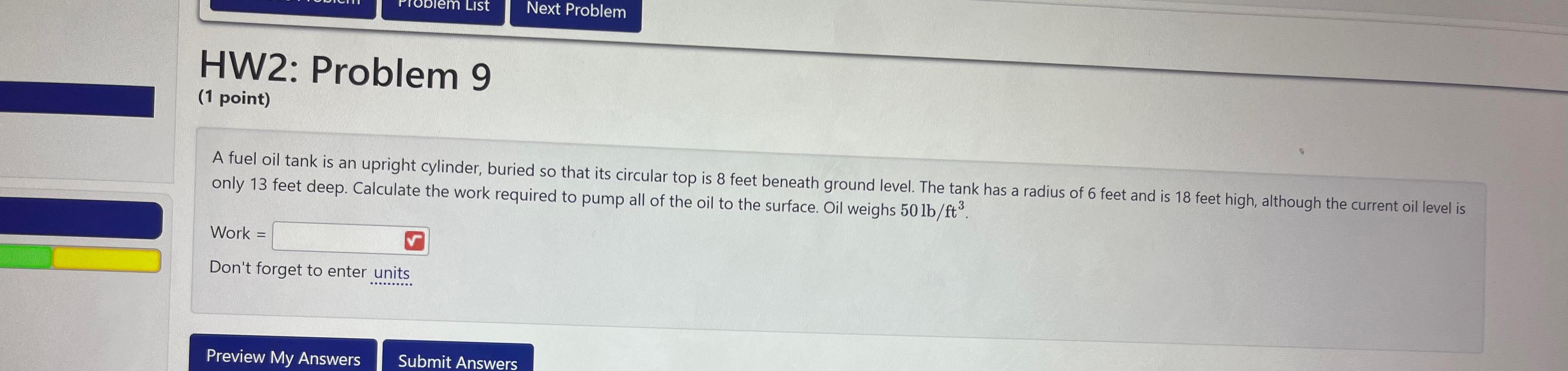 Solved A fuel oil tank is an upright cylinder, buried so | Chegg.com