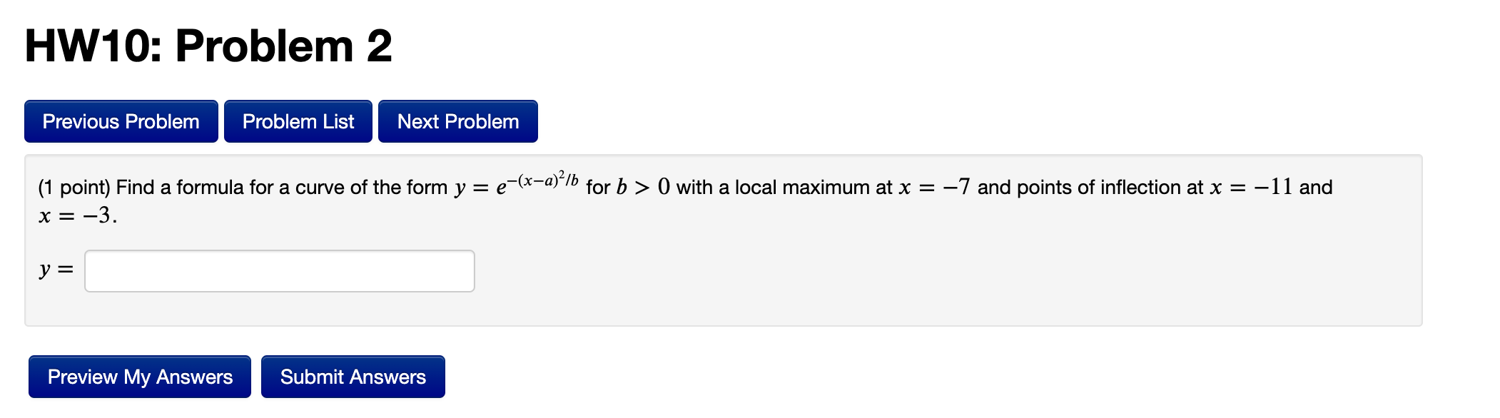 Solved HW10: Problem 2 Previous Problem Problem List Next | Chegg.com