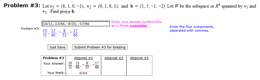 Solved lem \#3: Let v1=(8,1,0,−1),v2=(0,1,8,1), and | Chegg.com