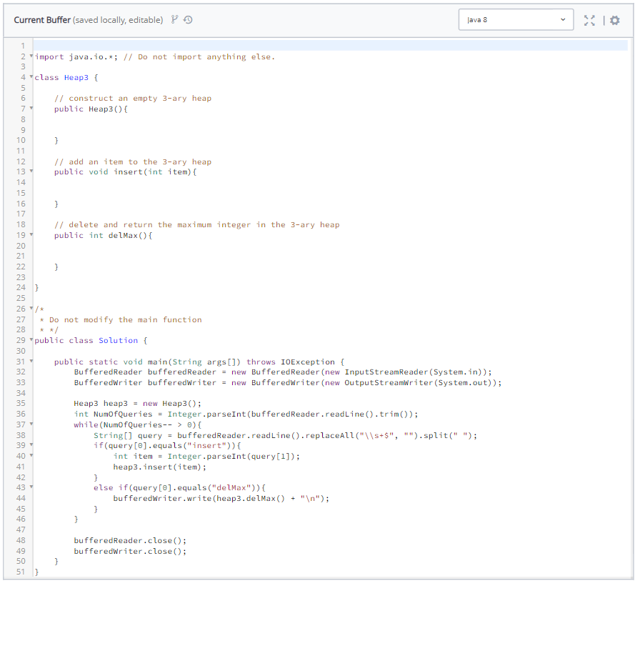 Solved A 3 Ary Heap Is Like A Binary Heap Except That Each 
