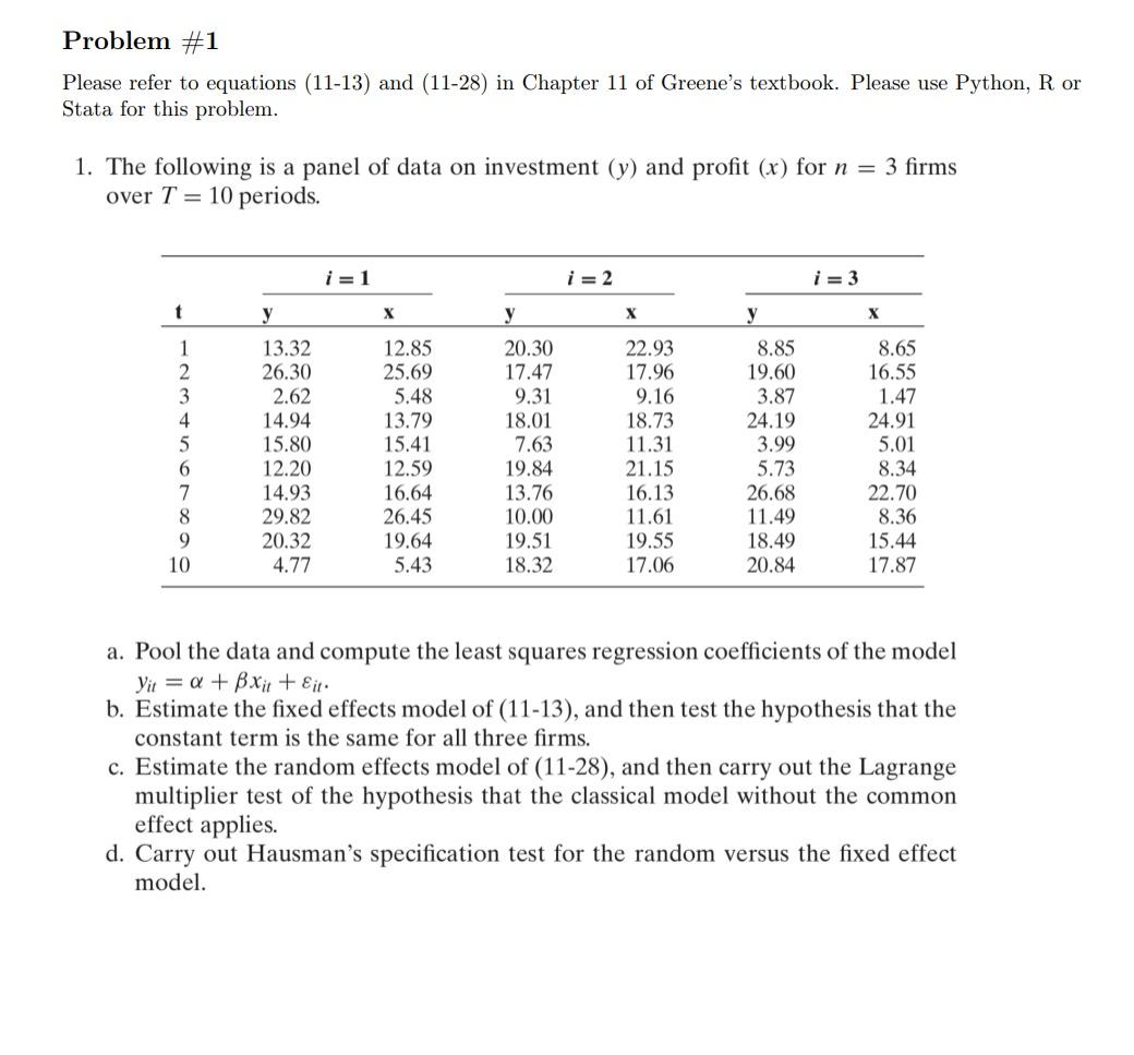 Solved Problem #1 Please refer to equations (11-13) and | Chegg.com