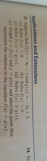 Solved Applications and Extensions 29. Suppose that f(x) 4x | Chegg.com