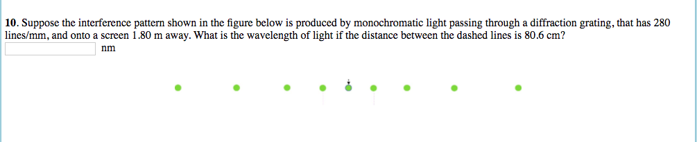 Solved 10. Suppose the interference pattern shown in the | Chegg.com