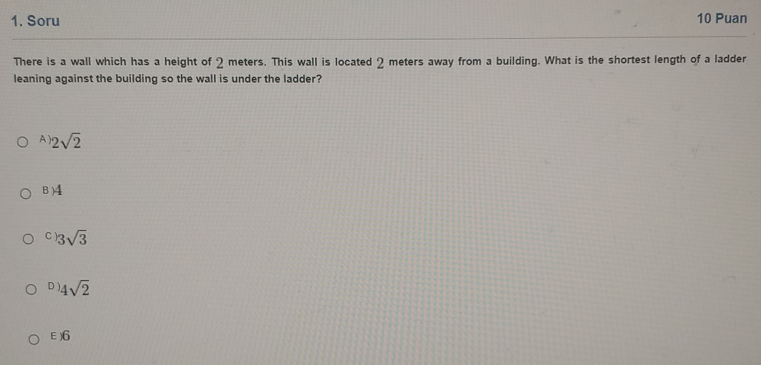 Solved There is a wall which has a height of 2 meters. This | Chegg.com