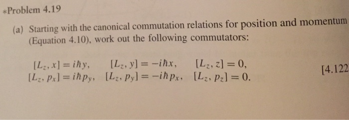Solved Problem 4 19 A Starting With The Canonical