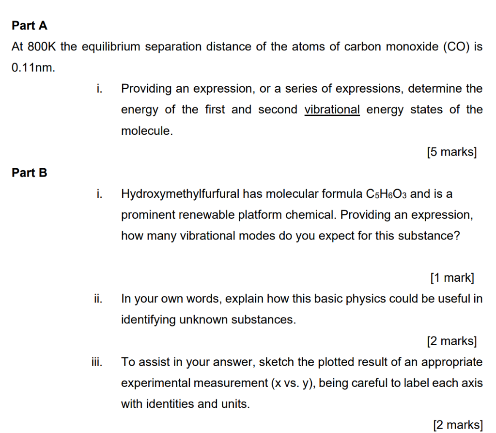 Solved Part A At 800K the equilibrium separation distance of | Chegg.com