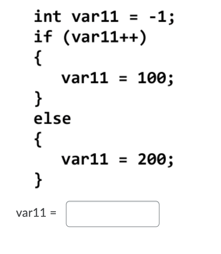Solved for each snippet of code, determine the value of the | Chegg.com