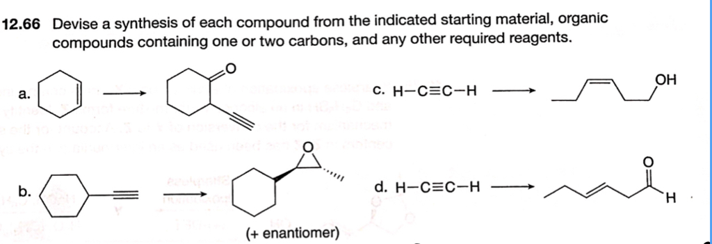 Solved Devise a synthesis of each compound from the | Chegg.com
