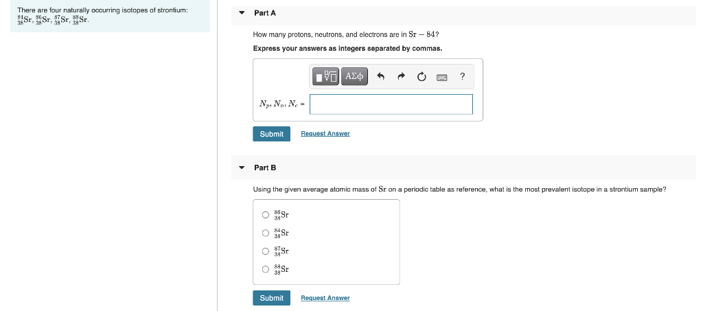 Solved There are four naturally occurring isotopes of | Chegg.com