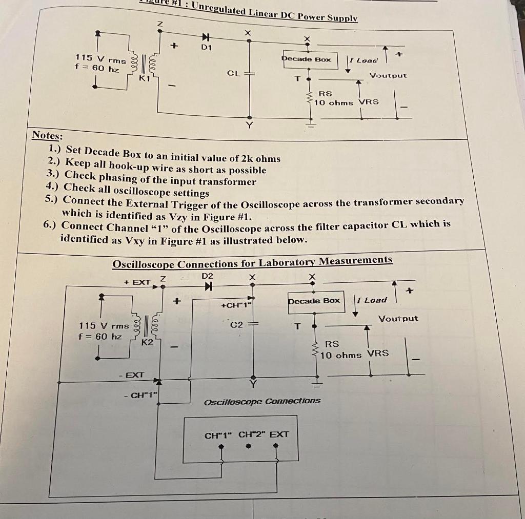Solved Unregulated Linear DC Power Supply + D1 115 V rms f = | Chegg.com