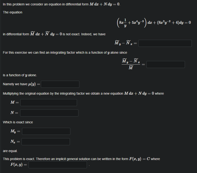 Solved In this problem we consider an equation in | Chegg.com