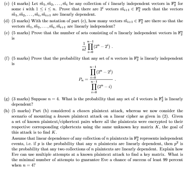 Let F2 = {0,1} with the usual arithmetic modulo 2. | Chegg.com