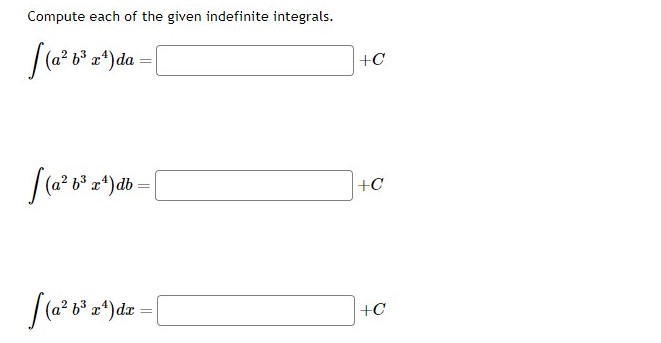 Solved Compute each of the given indefinite integrals. | Chegg.com