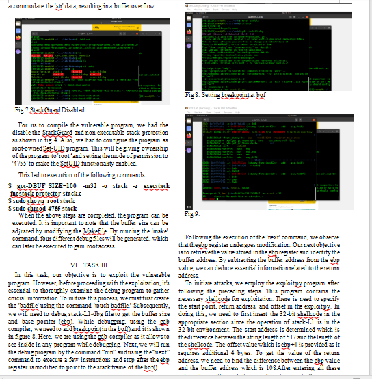 Find below some screenshots of the Buffer overflow | Chegg.com