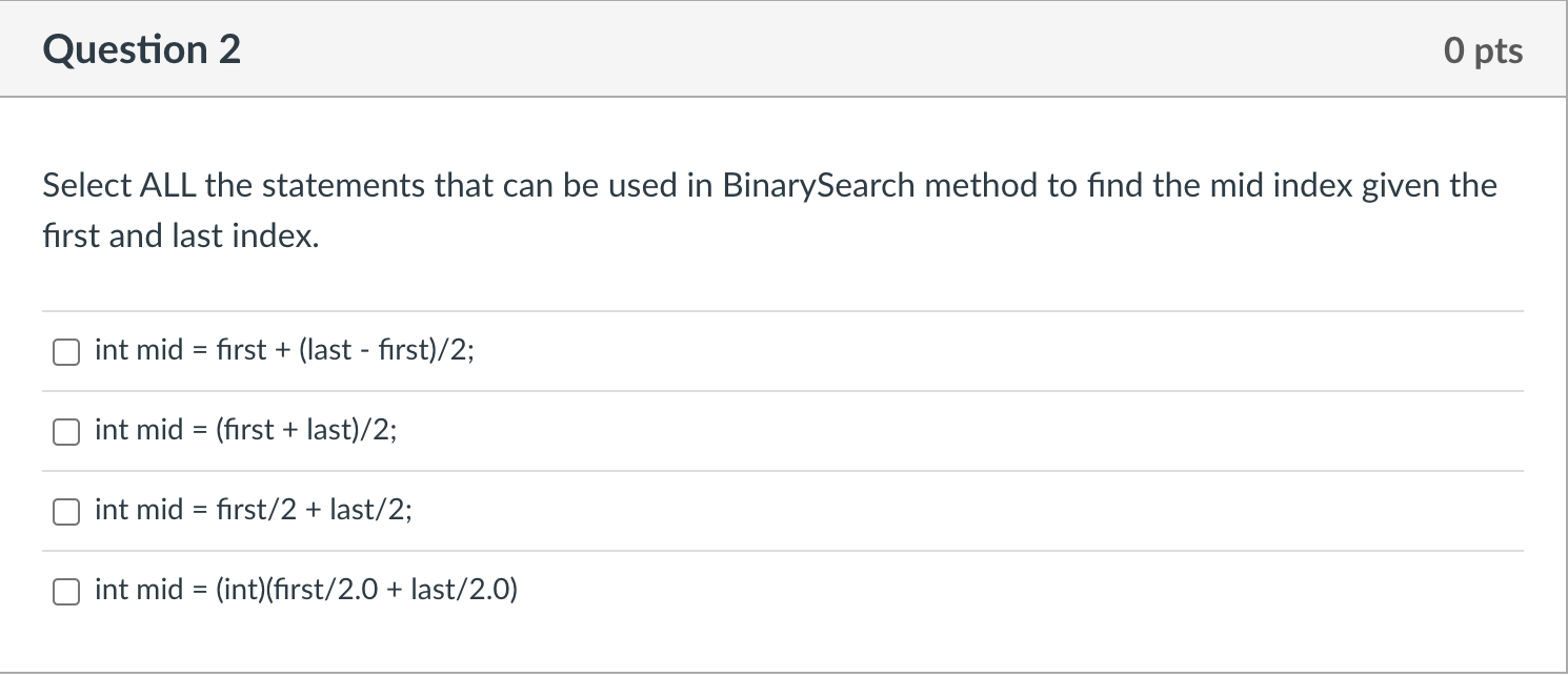 Solved Select ALL the statements that can be used in | Chegg.com