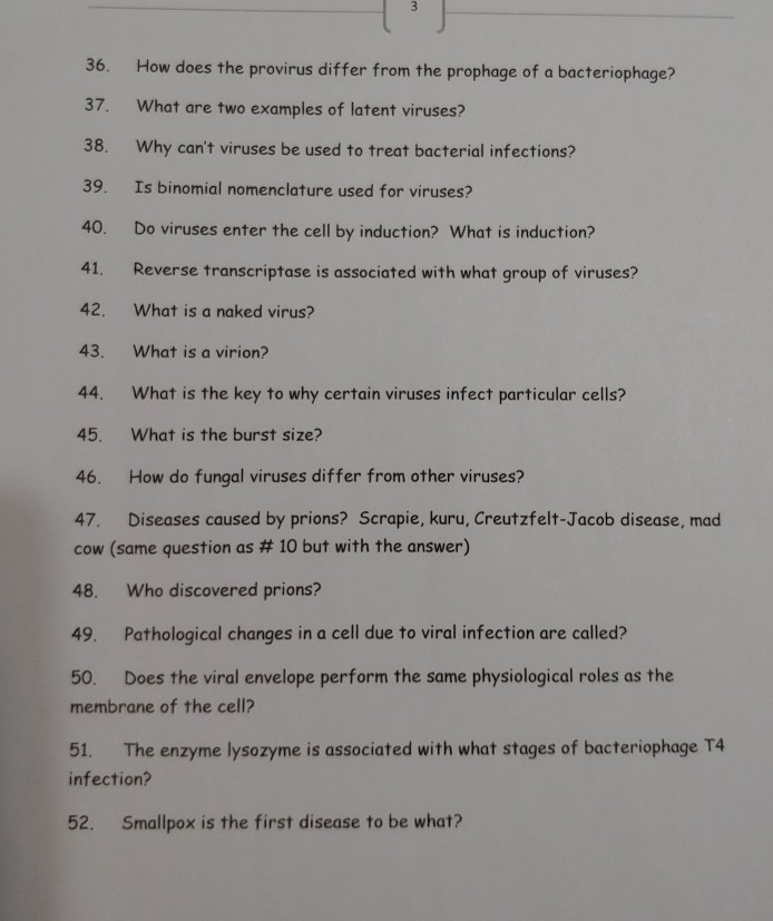 Solved BIO 205- MICROBIOLOGY STUDY SHEETS FOR FINAL - | Chegg.com