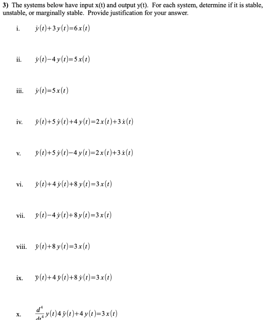 Solved Control Systems/ Mechatronics The systems below have | Chegg.com