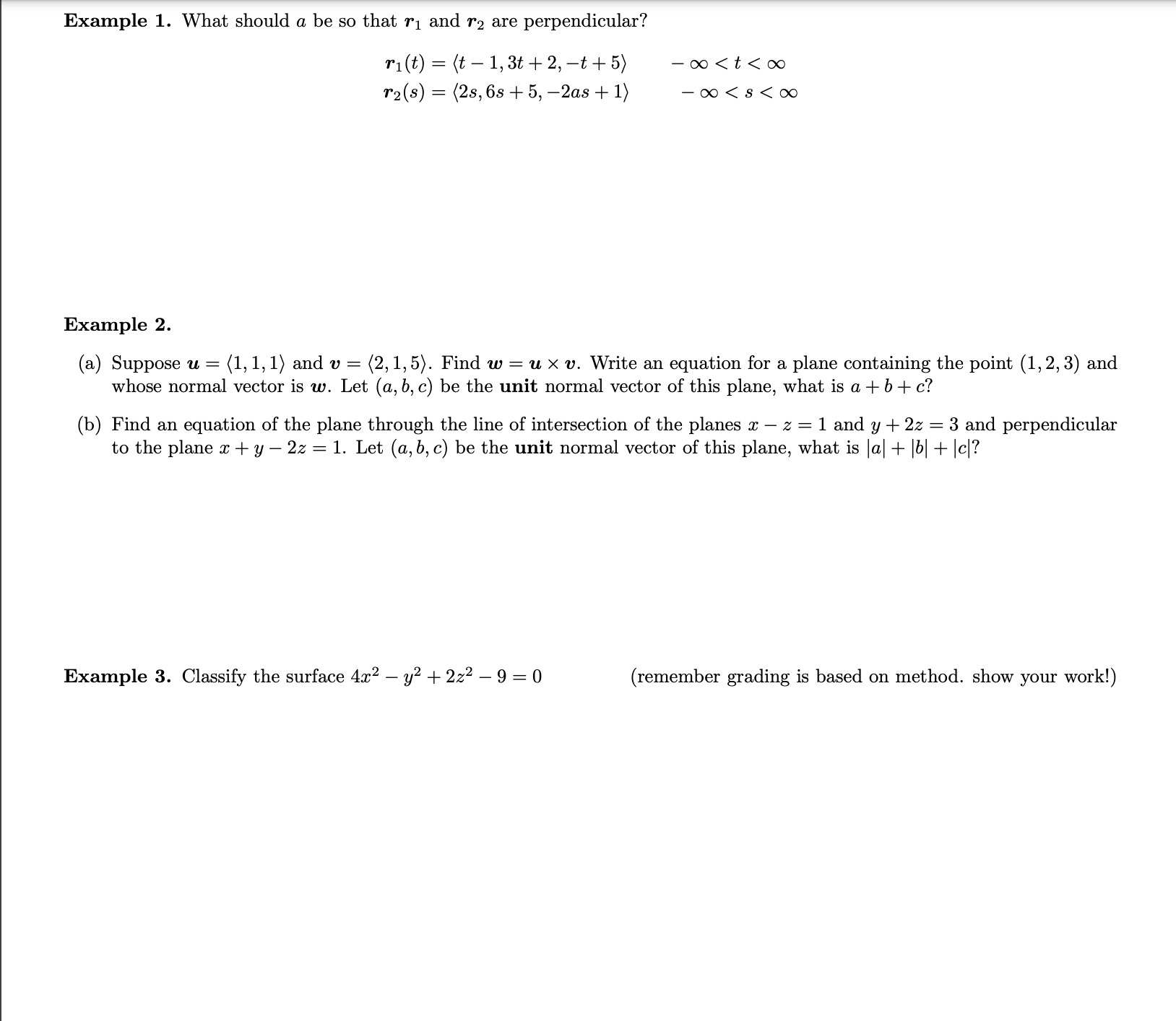 Solved Example 1. What should a be so that r1 and r2 are | Chegg.com