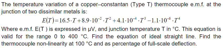 Solved The temperature variation of a copper-constantan | Chegg.com