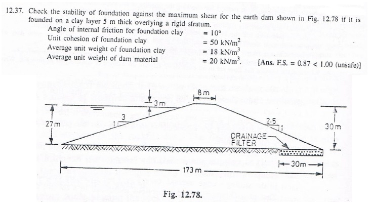 Solved 37. Check the stability of foundation against the | Chegg.com