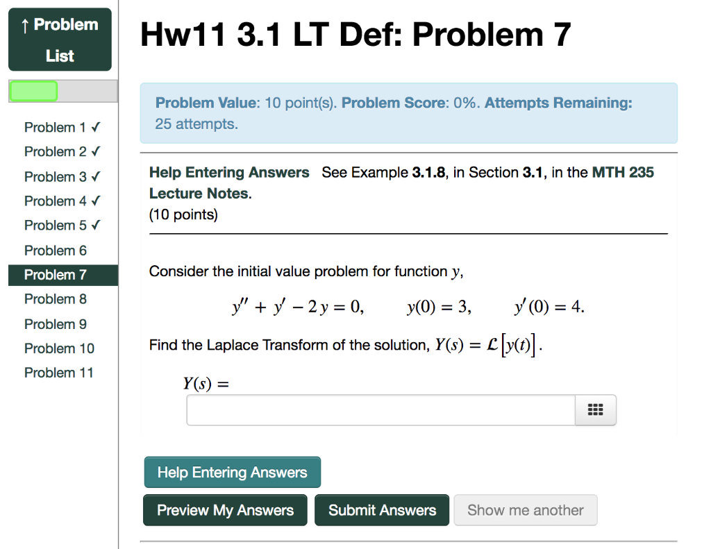 Solved t Problem Hw11 3.1 LT Def: Problem 7 List Problem | Chegg.com