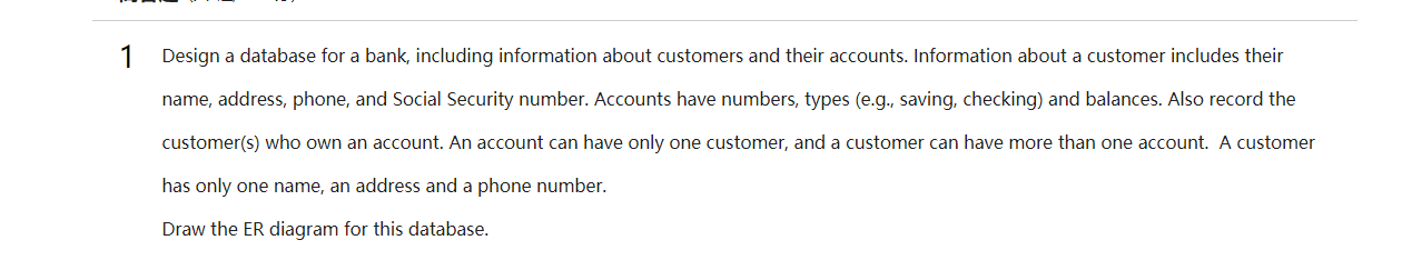 Solved Design a database for a bank, including information | Chegg.com