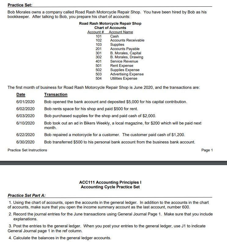 Solved Practice Set Part E: The Steps in the Accounting | Chegg.com