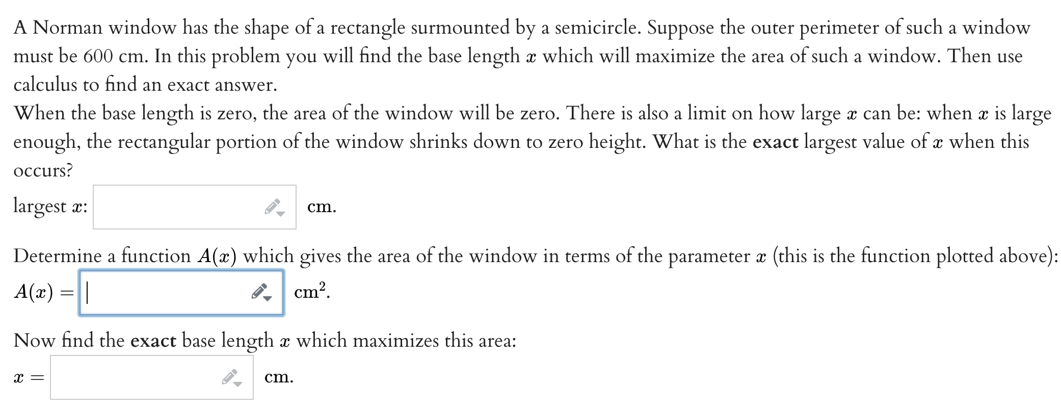 Solved A Norman window has the shape of a rectangle | Chegg.com