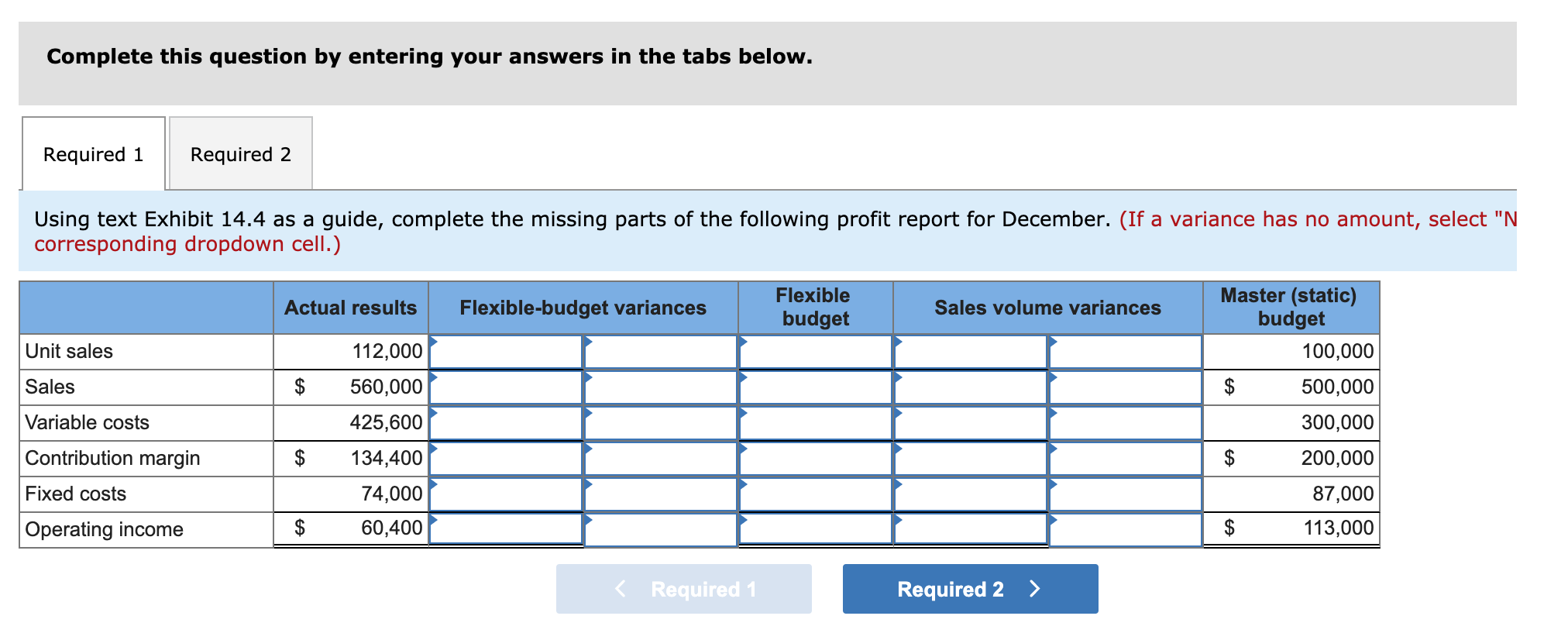 Solved EXHIBIT 14.4 Breakdown of Total Operating Income | Chegg.com