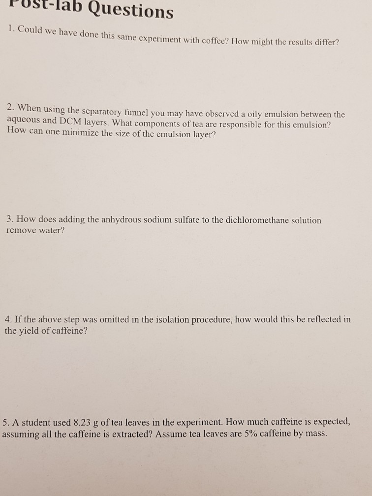 PUSt-lab Questions ould we have done this same | Chegg.com
