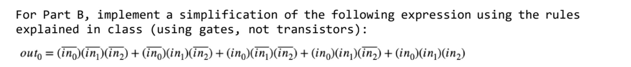 For Part B, implement a simplification of the | Chegg.com