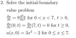 Solved 2. Solve the initial-boundary value problem | Chegg.com
