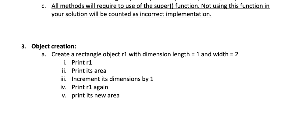 Solved Your Task: 1. Create a class called Rectangle a. | Chegg.com
