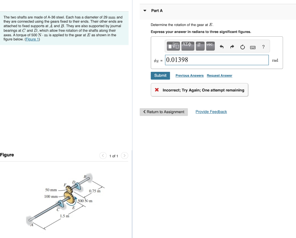 Solved The two shafts are made of A-36 steel. Each has a | Chegg.com