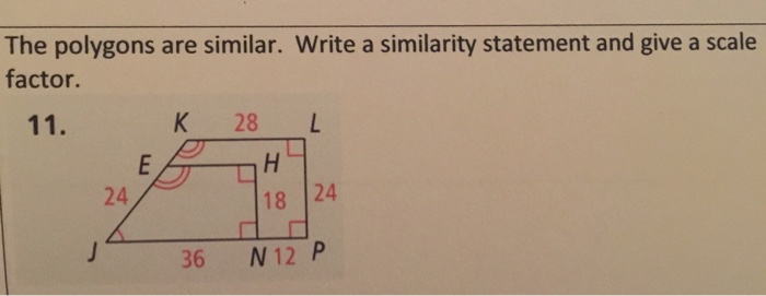 Solved The polygons are similar. Write a similarity | Chegg.com