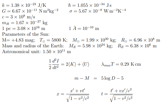 Solved (ASTROPHYSICS) ACCORDING TO CHEGG, MULTI-PART | Chegg.com