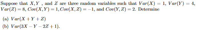 Solved Suppose that X, Y, and Z are three random variables | Chegg.com