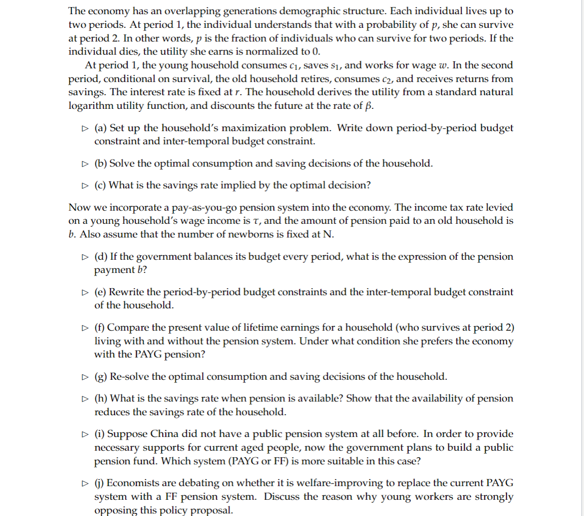 The Economy Has An Overlapping Generations