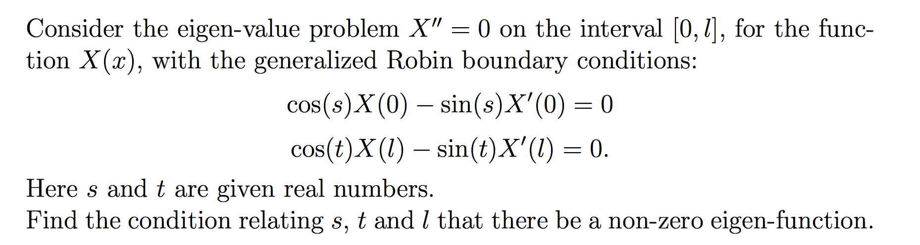 Solved Consider the eigen-value problem X" = 0 on the | Chegg.com