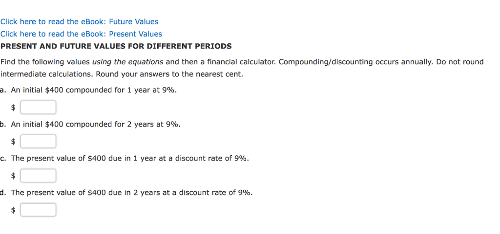 Solved Find the following values using the equations and | Chegg.com