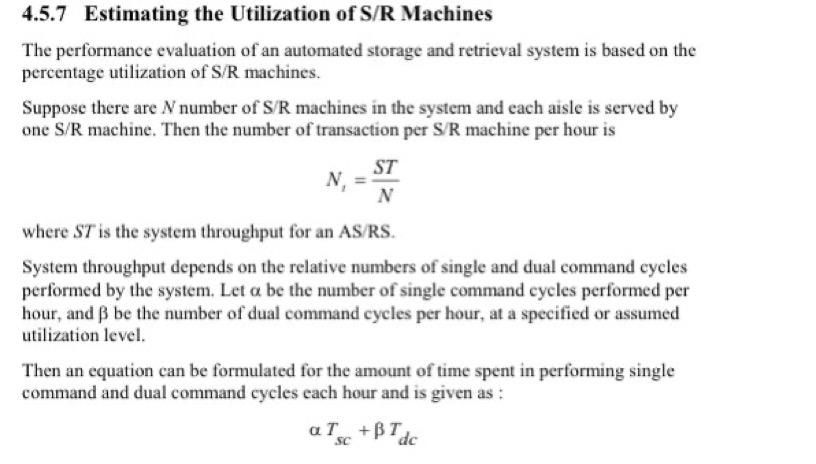Solved 4.5.7 Estimating the Utilization of S/R Machines The | Chegg.com