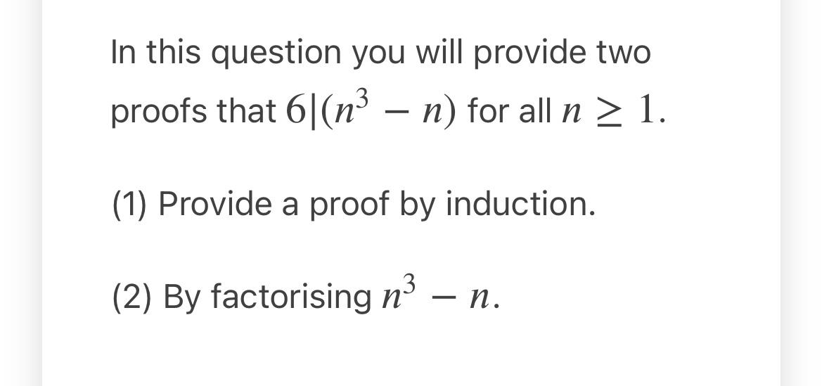 Solved In this question you will provide two proofs that | Chegg.com