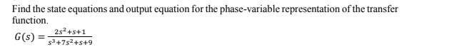 Solved Find the state equations and output equation for the | Chegg.com